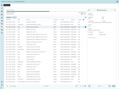 Audit Log Testiny Documentation