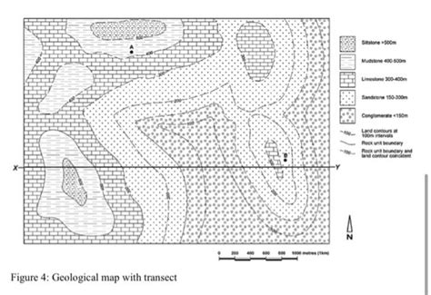 Solved 5 Geological Maps Draw A Schematic Cross Section For