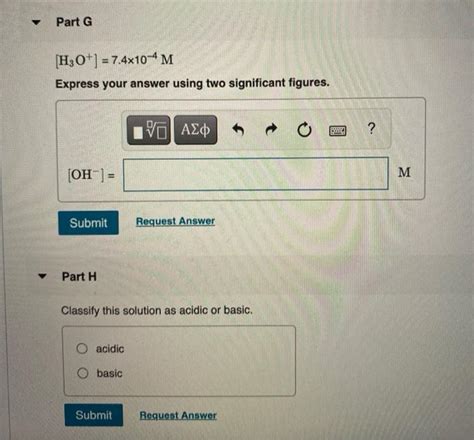 Solved Calculate [OH-] given [H3O+] in each aqueous | Chegg.com