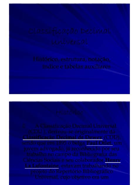 Fdocumentos Tips Classificacao Decimal Universal 55a4d37de1e74 Pdf Bibliotecas Bibliografia