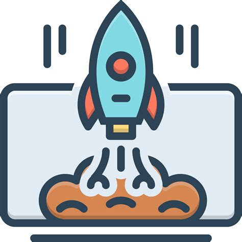 Color Icon For Startup Launch Vector Art At Vecteezy