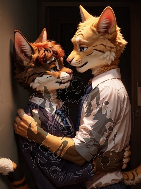 Furry Gay Couple Image Digital Download One Of A Kind Unique Concept