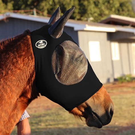 Mascara De Proteção Para Moscas De Lycra Preta Boots Horse