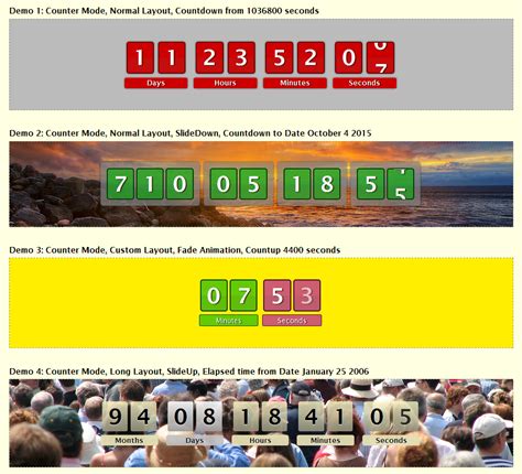 smart timer and counter jquery mega countdown plugin by smartplugins