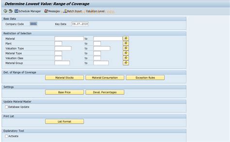 MRN SAP Tcode Deter Lowest Value Rge Of Coverage