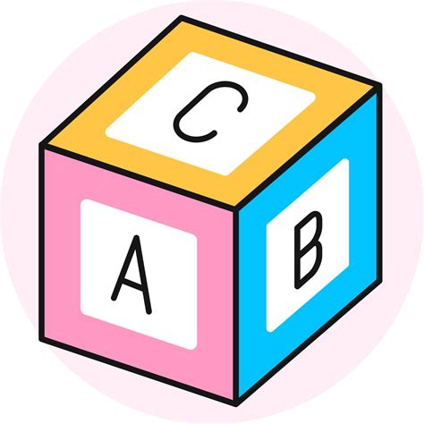Vector Illustration Of Colorful Abc Letter Cube Icon 24373348 Vector
