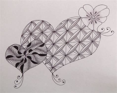 Heart By Chrissie Tangle Art Zentangle Patterns Tangle Patterns