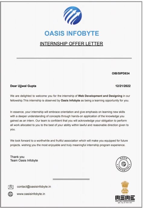Ujjwal Gupta On Linkedin Share Internship Oasisinfobyte Webdevelopment Design Developer