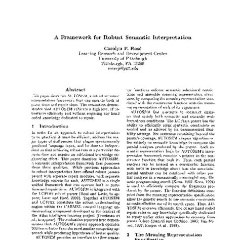 A Framework For Robust Semantic Interpretation Learning Acl Anthology