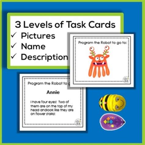 bee bot code and go mouse robot coding activities monster mashup