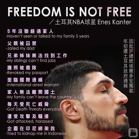 Reminder From Turkish Basketball Player And Political Activist Enes