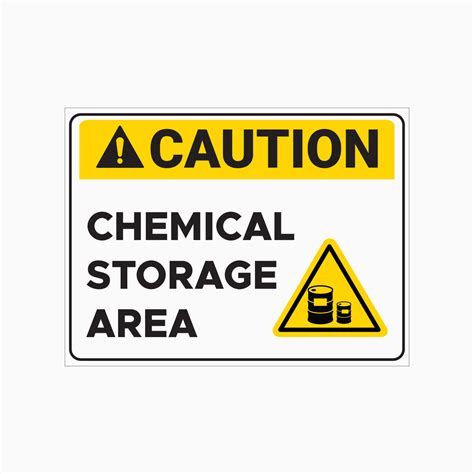 Caution Chemical Storage Area Sign Get Signs Get Signs
