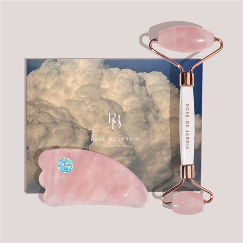 로제드 자르딘 천연 로즈쿼츠 괄사 마사지도구 선물세트2 위시버킷