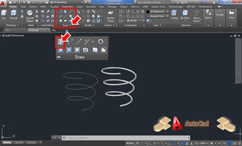Syfrdan Uso De Comando Helix Autocad 3d 2016 Video 1
