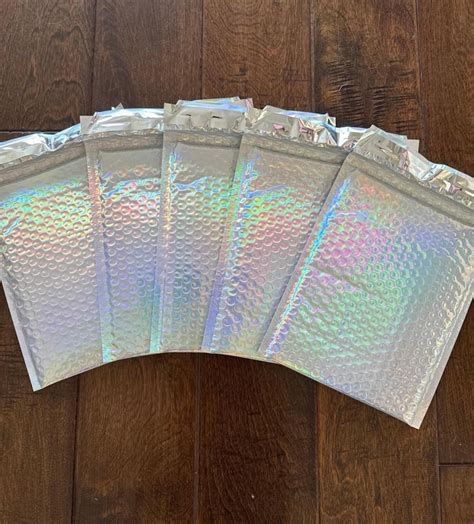 10 Or 20 Pack 6x10 Beautiful Rainbow Holographic Designer Bubble