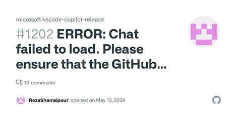 Error Chat Failed To Load Please Ensure That The Github Copilot Chat