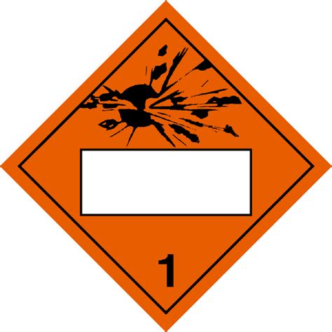 Class 1 Explosives Custom Un Number Tdg Placard Sign Western Safety Sign