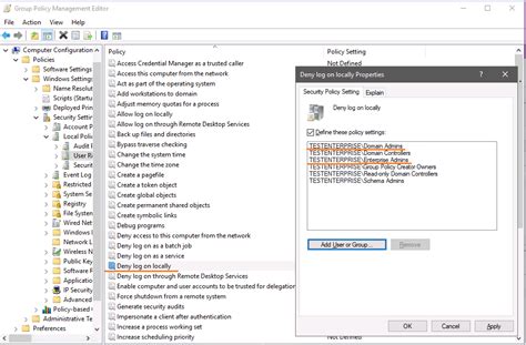 problem after applying the deny log on locally gpo setting microsoft qanda