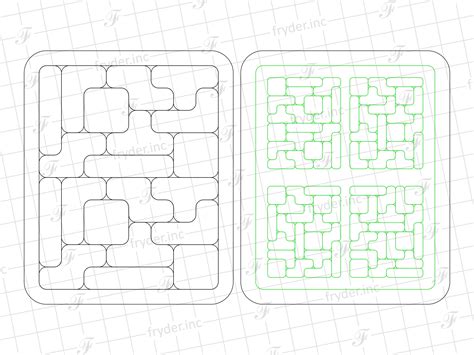 Tetris Tetromino Puzzle Game Laser Cut Design Svgdxf Vector Files