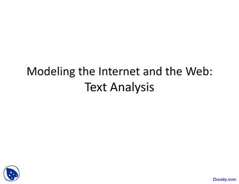 Text Analysis E Commerce Lecture Slides Docsity