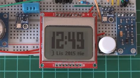 Multisensor Weather Station And Clock With Arduino Nokia Lcd Youtube