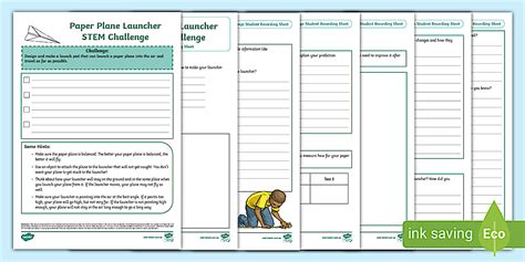 Paper Plane Launcher Stem Challenge 3 6 Ι Forces And Materials