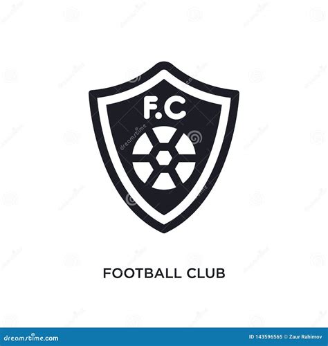 Black Football Club Isolated Vector Icon Simple Element Illustration From Football Concept
