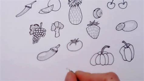 Рисуване на плодове и зеленчуци Как се рисуват плодове и зеленчуци Youtube