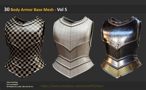 30 Body Armor Base Mesh Vol 5 Flippednormals