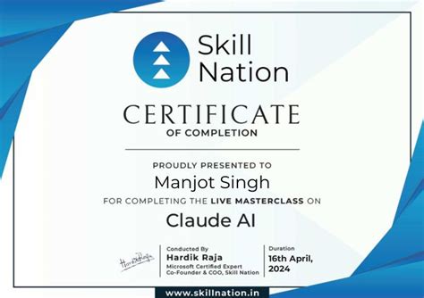 Manjot Singh On Linkedin Ai Skillnation Claudeaimasterclass Certification