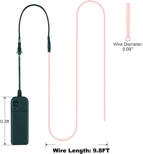 Cable De Luces Luces Neón 5 Metros 16 Pies Portátil Cable Electro