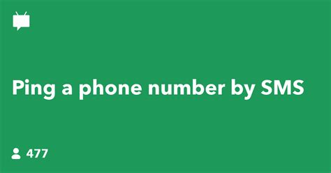 Ping A Phone Number By Sms Ifttt