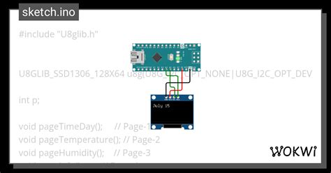 Oled U8glib Multipages Copy Wokwi Esp32 Stm32 Arduino Simulator