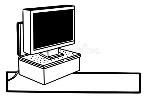 Working Computer With Space For Text On White Stock Illustration Illustration Of Working