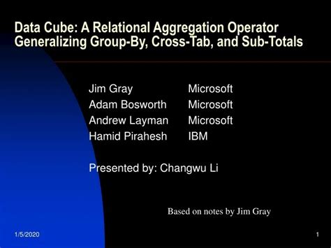 ppt data cube a relational aggregation operator generalizing group