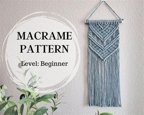 beginner macrame wall hanging pdf pattern macrame patterns macrame tutorials diy macrame bo