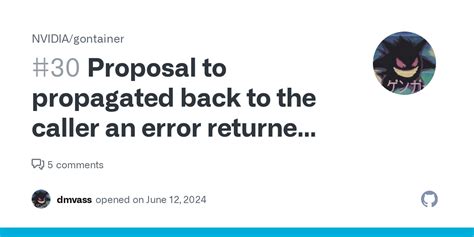 Proposal To Propagated Back To The Caller An Error Returned By The Invoked Function · Issue 30