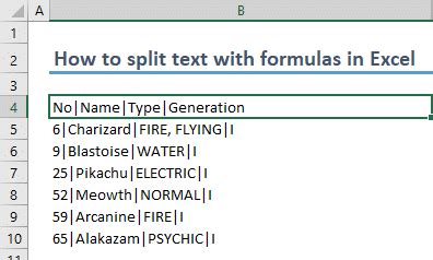 How To Split Text With Formulas In Excel