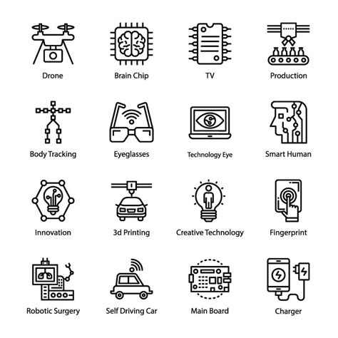 AI And Machine Learning Line Vector Icons Set Vector Art At Vecteezy