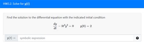 Solved Find The Solution To The Differential Equation With
