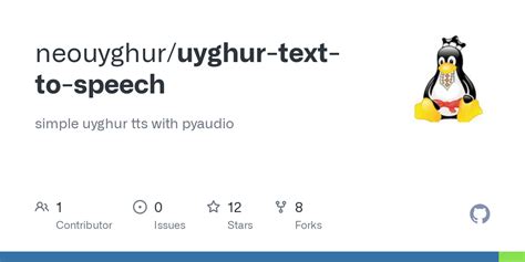GitHub Neouyghur Uyghur Text To Speech Simple Uyghur Tts With Pyaudio