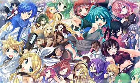 Vibrant Vocaloid Anime Hd Ultimate Character Collage Wallpaper