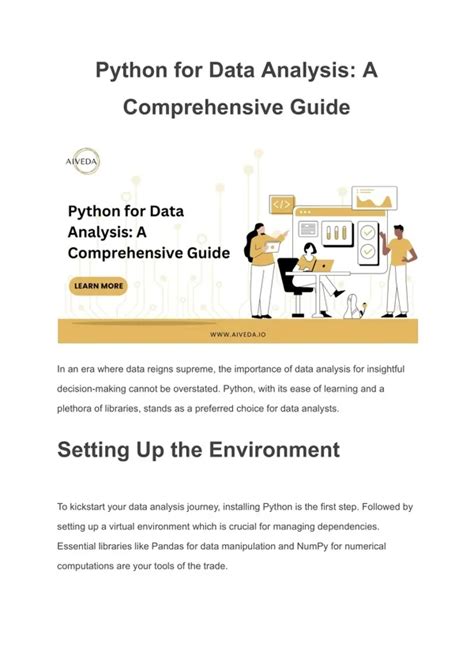 Ppt Python For Data Analysis A Comprehensive Guide Powerpoint