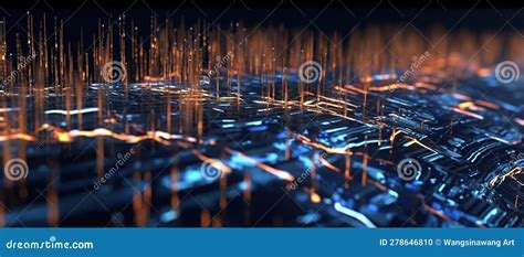 Flow Data Network Binary System Ai Generated Image Stock Illustration Illustration Of Concept