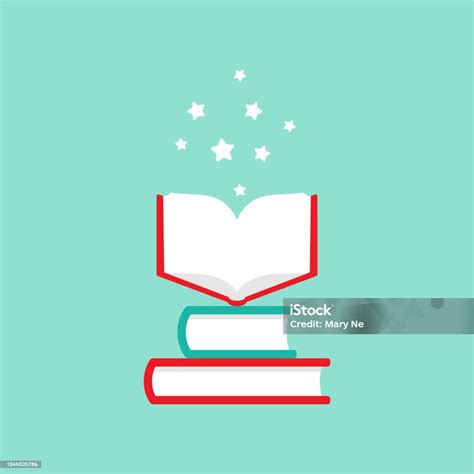 빨간 책 표지와 하얀 별이 날아다니는 책을 엽니다 분말 파란색 배경에 격리 열다에 대한 스톡 벡터 아트 및 기타 이미지 열다 책 0명 Istock