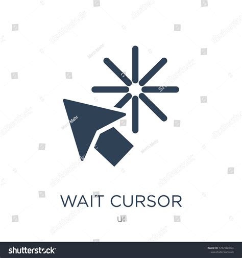 Wait Cursor Icon Vector On White Stock Vector Royalty Free 1282780054