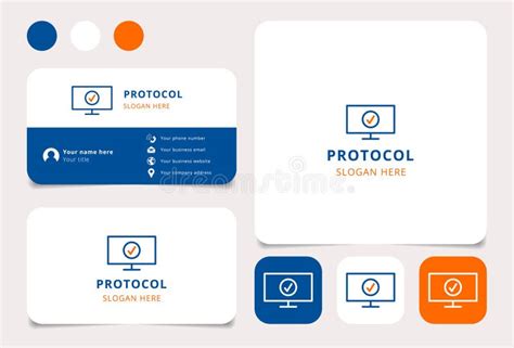 Protocol Logo Design With Editable Slogan Branding Book And Business