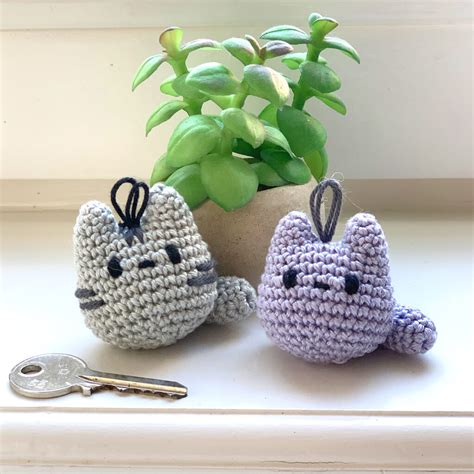 Mini Llavero De Gato En Amigurumi Patrón Gratis