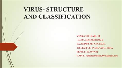 Virus Structure And Classification A Guide To Viral Properties And Taxonomy Ppt