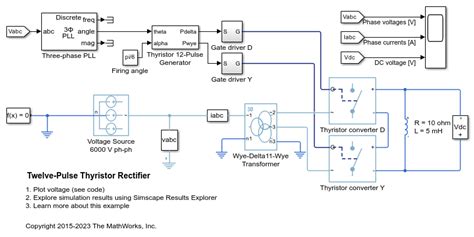 Twelve Pulse Thyristor Rectifier Matlab And Simulink